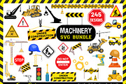 Construction Machinery SVG Bundle, an Object Illustration by ...