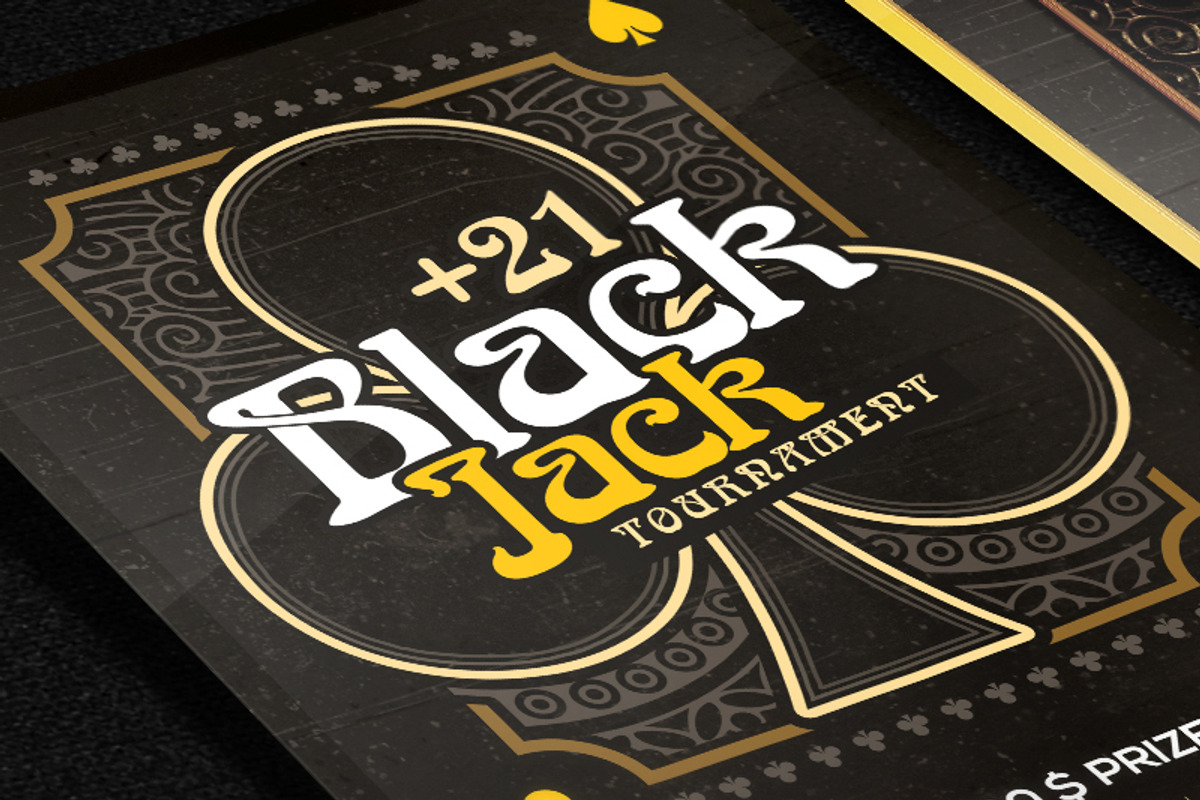 2 Black Jack Mag. Ad, Poster, Flyer, a Flyer Template by alexlasek