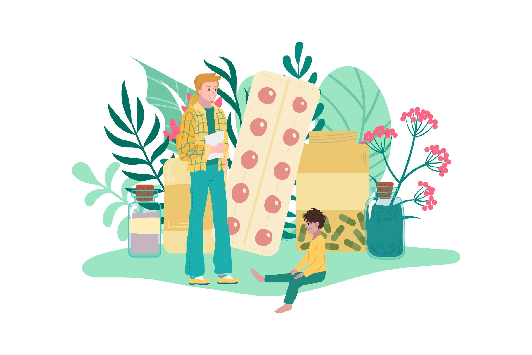 Homeopathy, medicines from plants, an Object Graphic by RocketArt