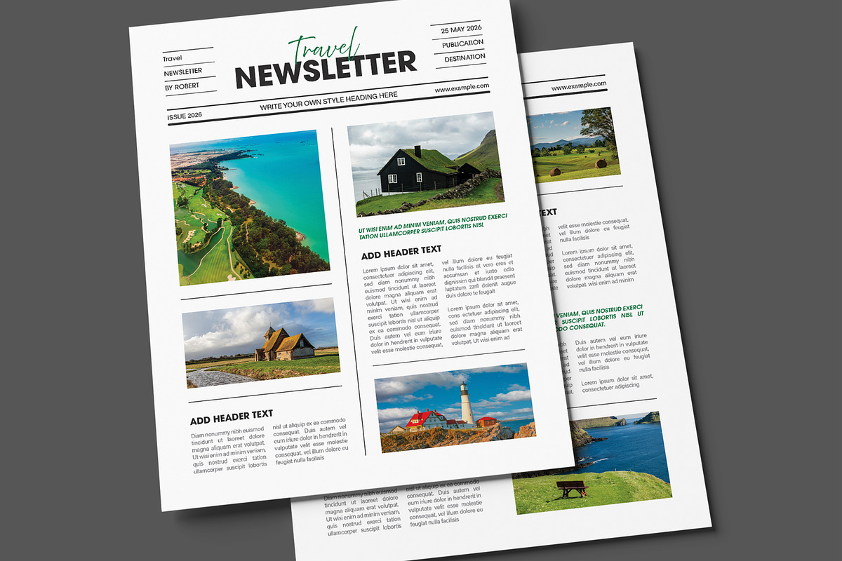 Travel Editorial Newsletter Template