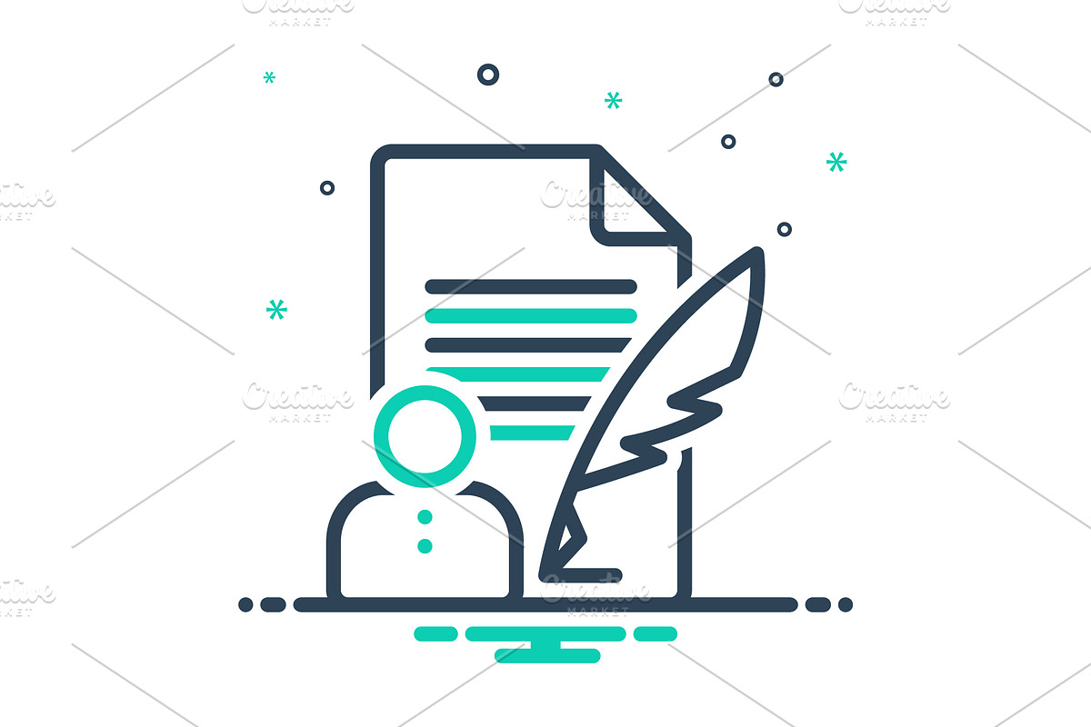 Author novelist icon, an Icon by Creative priyanka | Creative Market