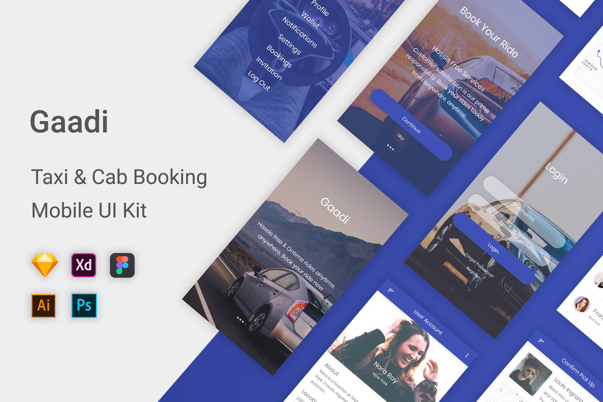 Gaadi - Taxi & Cab Booking UI Kit, an UI Kit Template by themelove