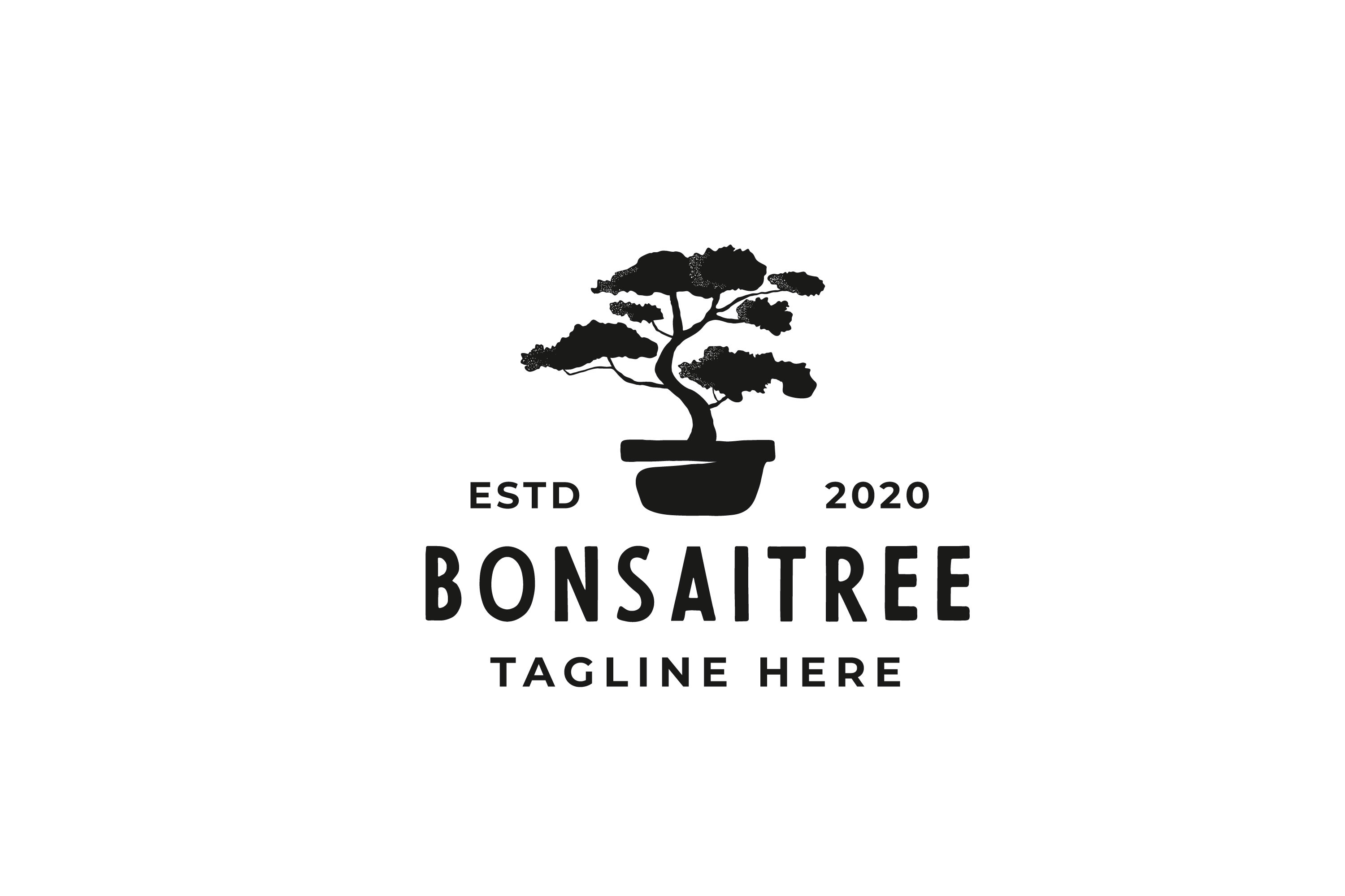 Vintage bonsai tree logo design, a Branding & Logo Template by ...