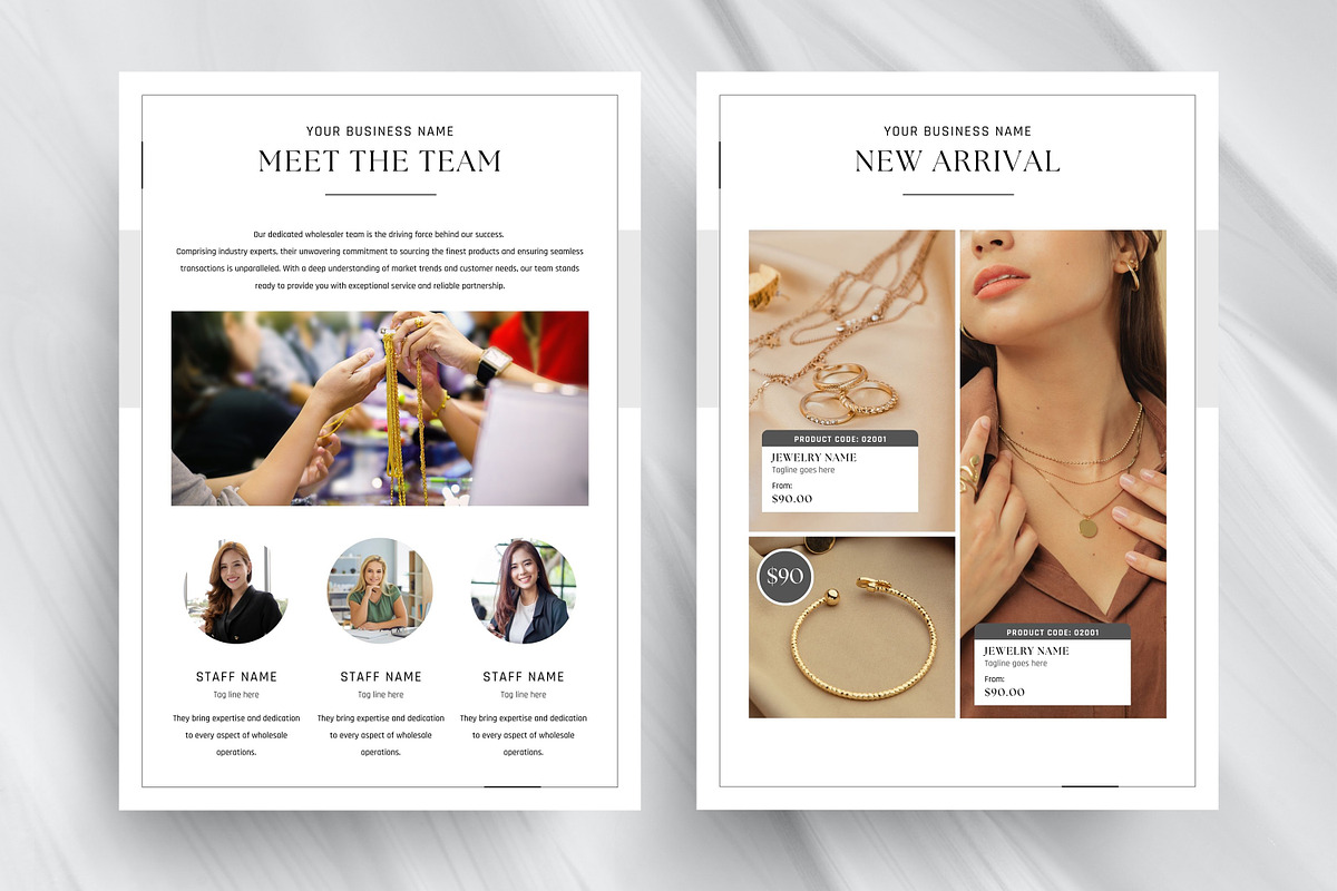 Wholesale Line Sheet Canva Template, a Flyer Template by SmmrDesign