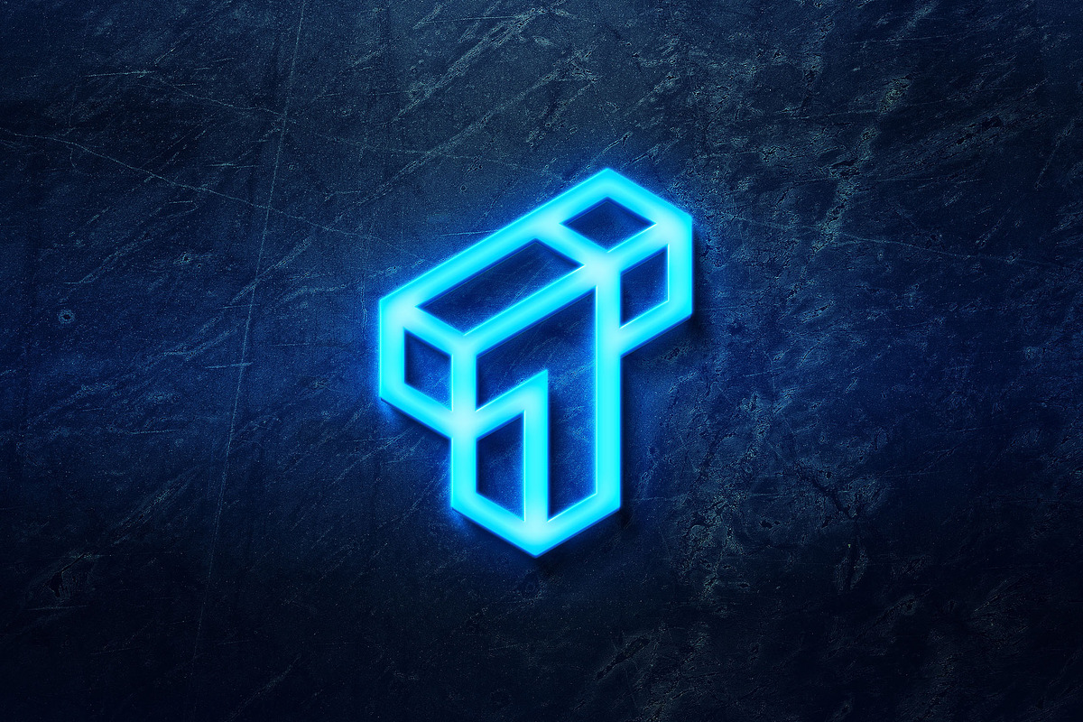 Ice Neon Logo Mockup, a Product Mockup by Design Squad