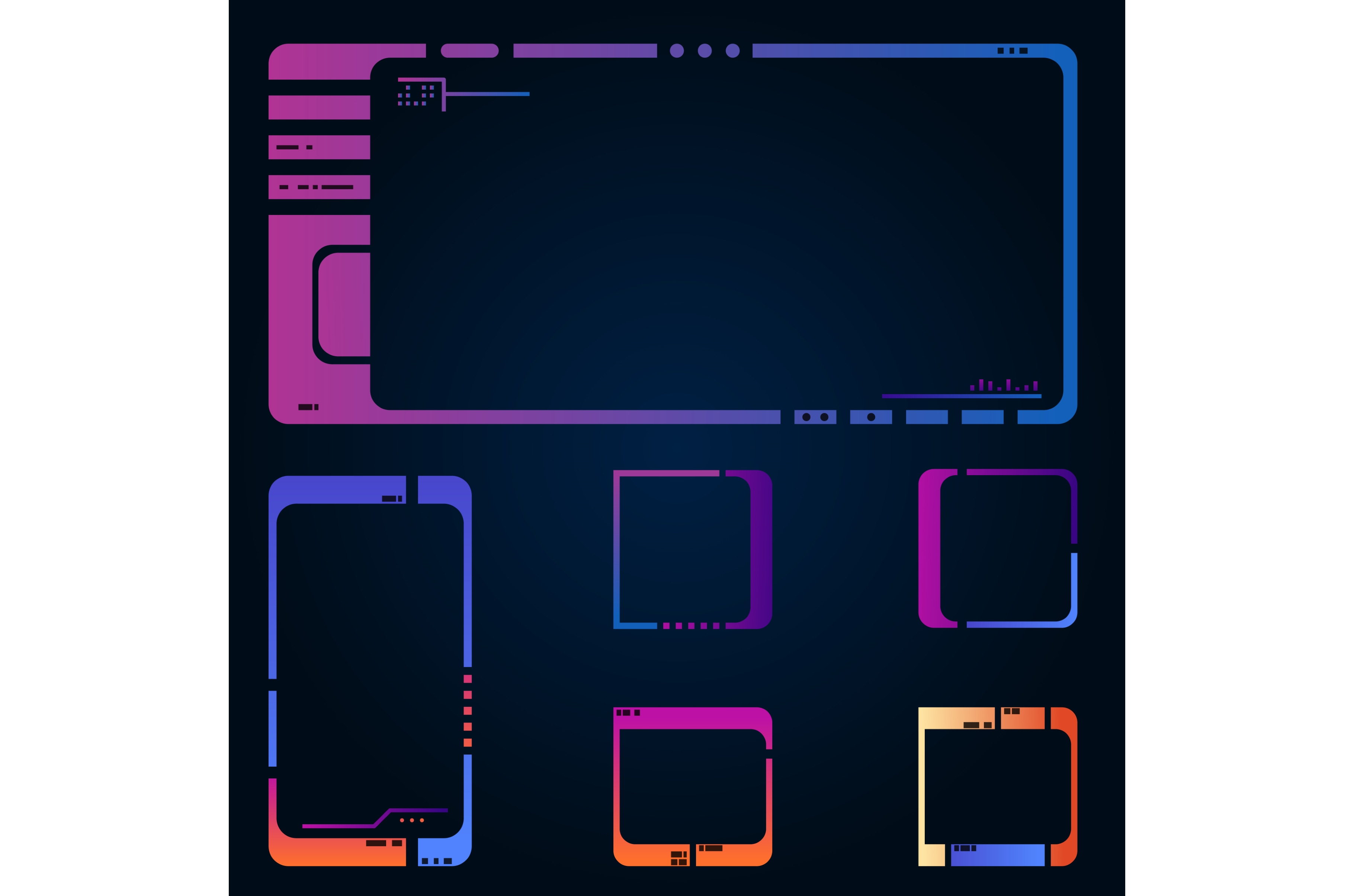 Futuristic frames, a Technology Illustration by SkyVectors