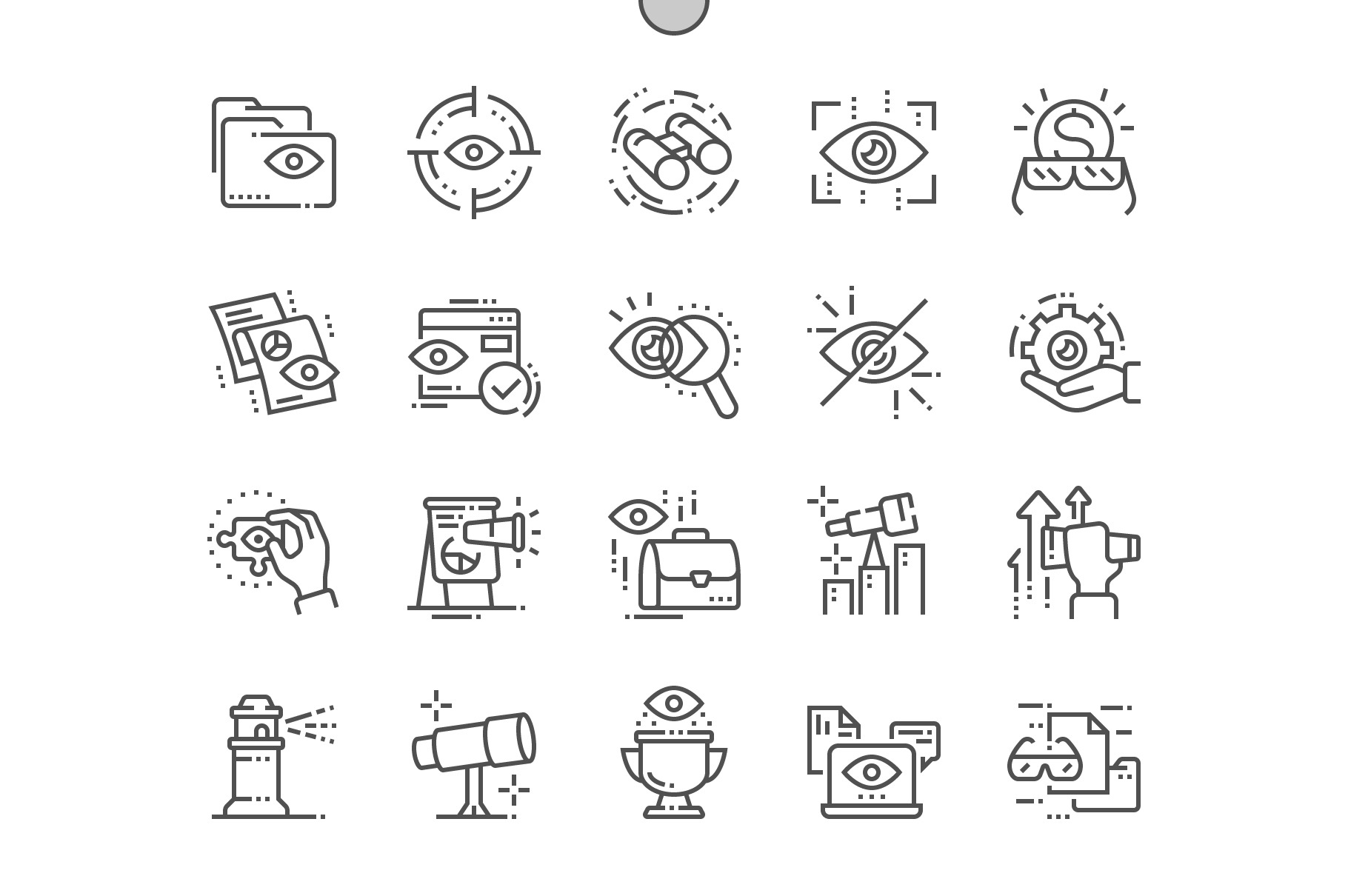 Vision Line Icons, an Outline Icon by Palau