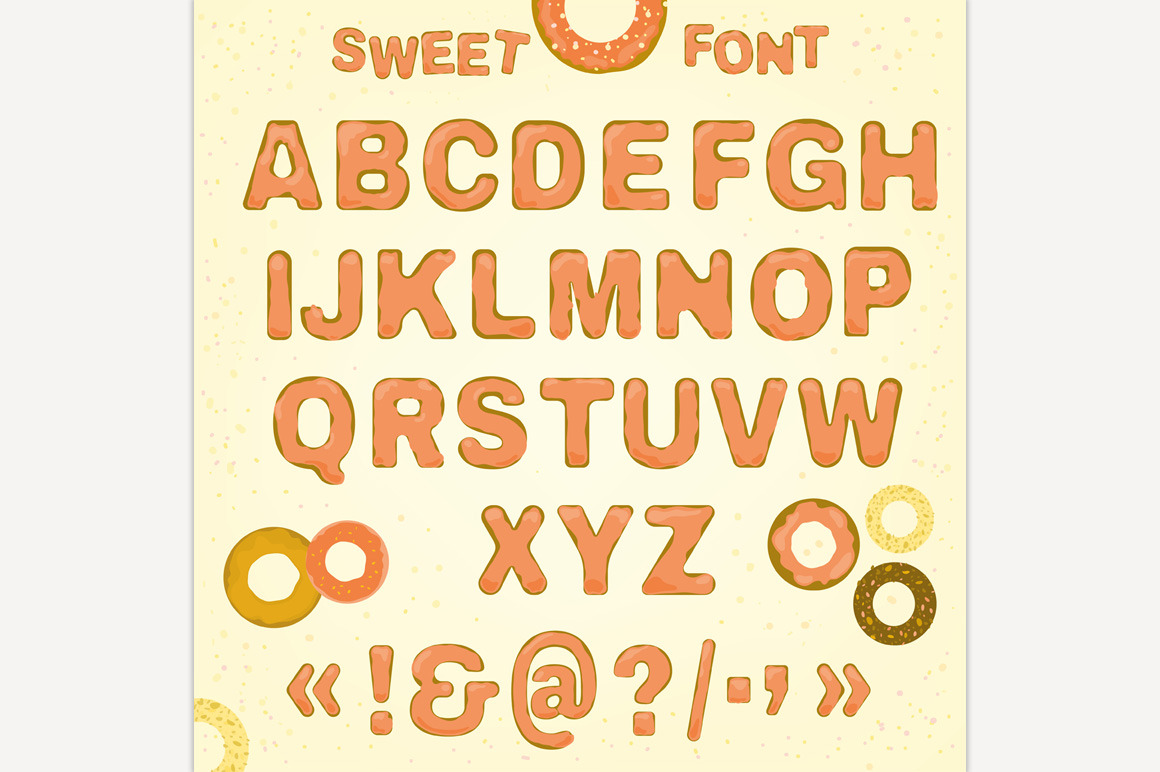 Beautiful Vector Sweet font, a Decorative Illustration by Anna's Shop