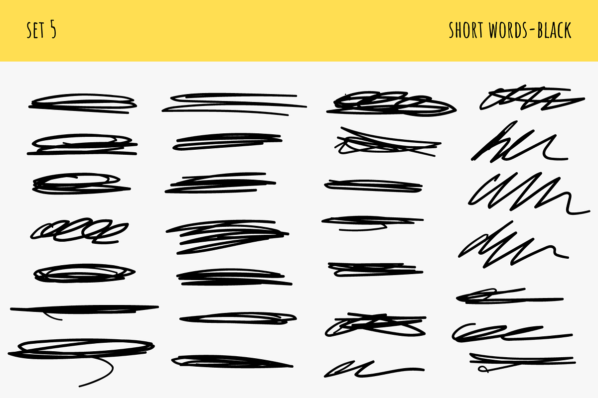 Hand Drawn Scribbles Vector Pack