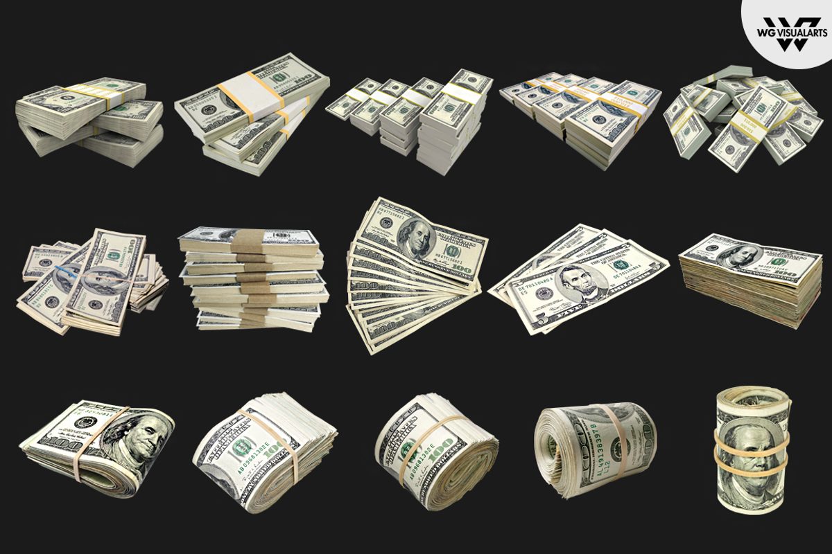 MONEY PACKS Isolated Elements, an Object Graphic by WG DESIGN