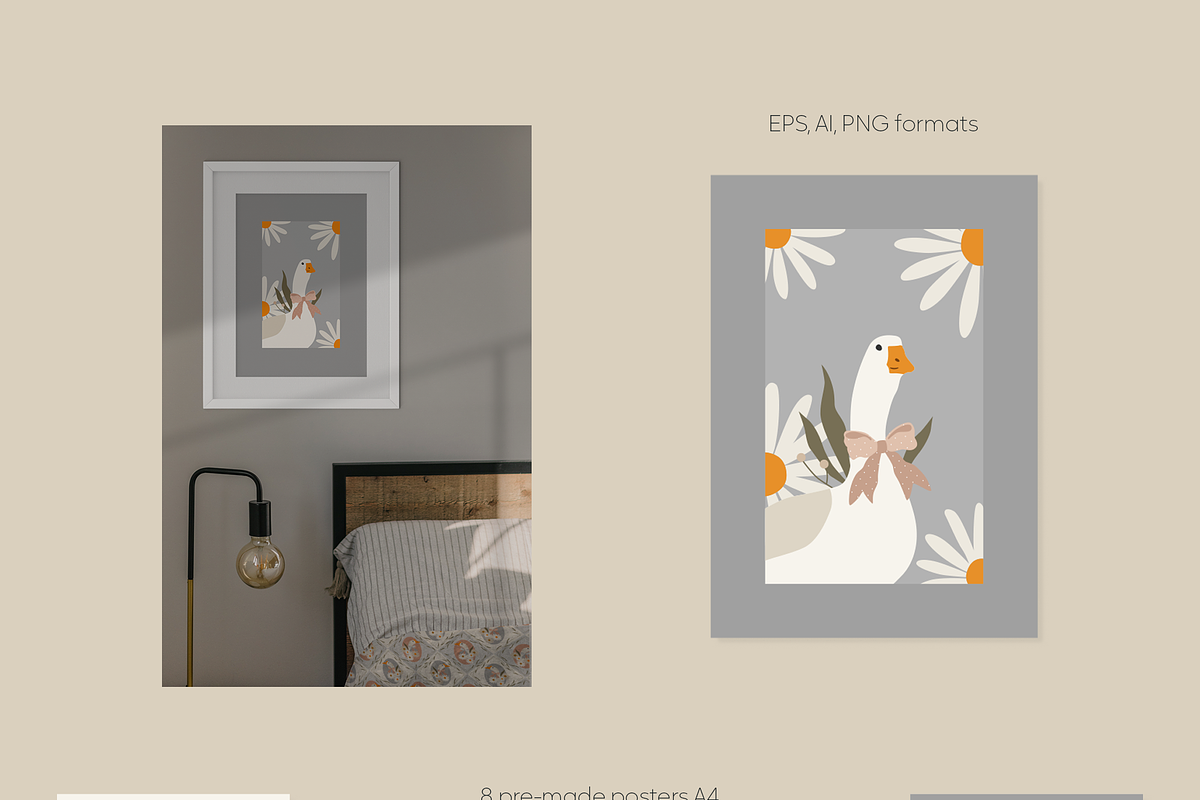 Grandmillenial geese set | Creative Market