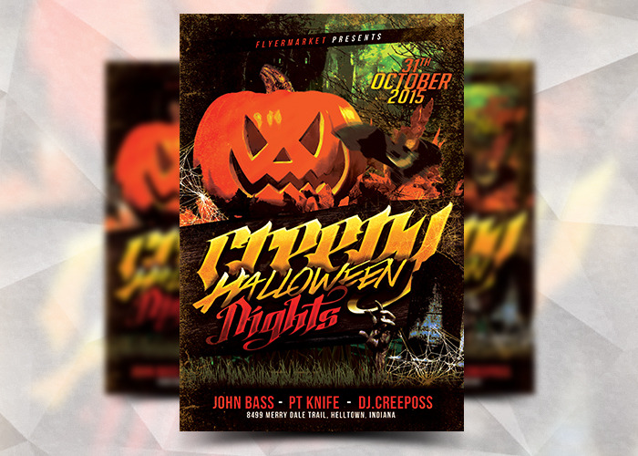 Creepy Halloween - Flyer Template, a Flyer Template by Flyermarket