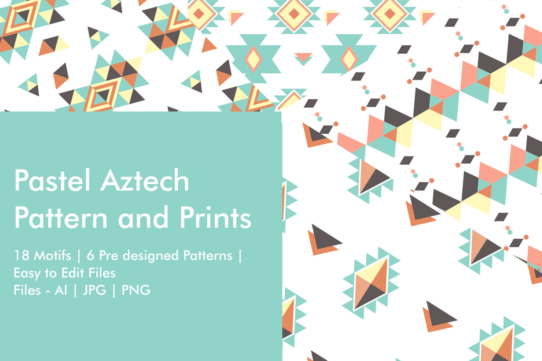 Pastel Aztec Patterns and Prints | Graphic Patterns ~ Creative Market