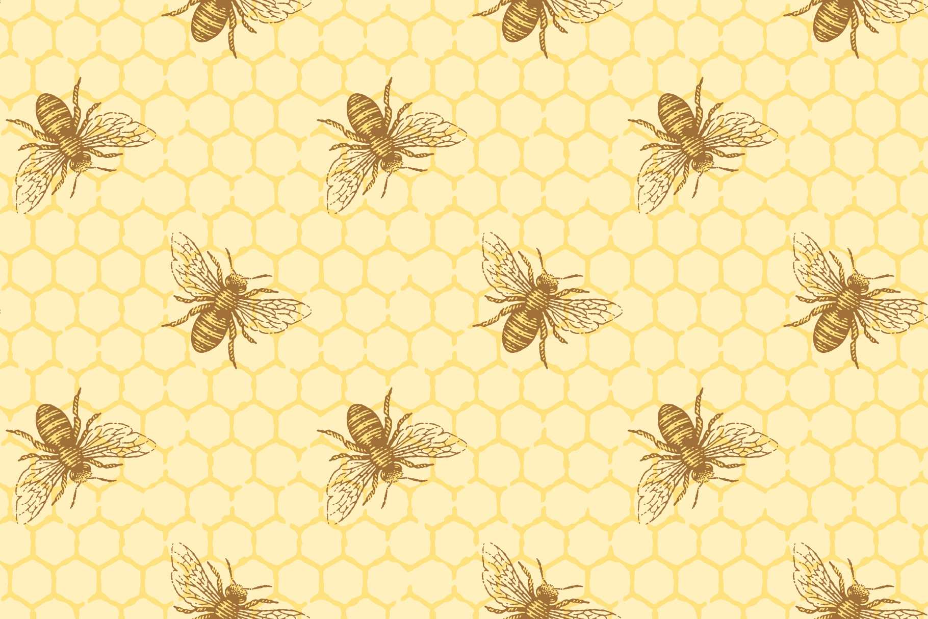 Bee seamless pattern, a Pattern Graphic by Irina Trusova