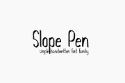 Slope Pen, a Script Font by TKDoodle
