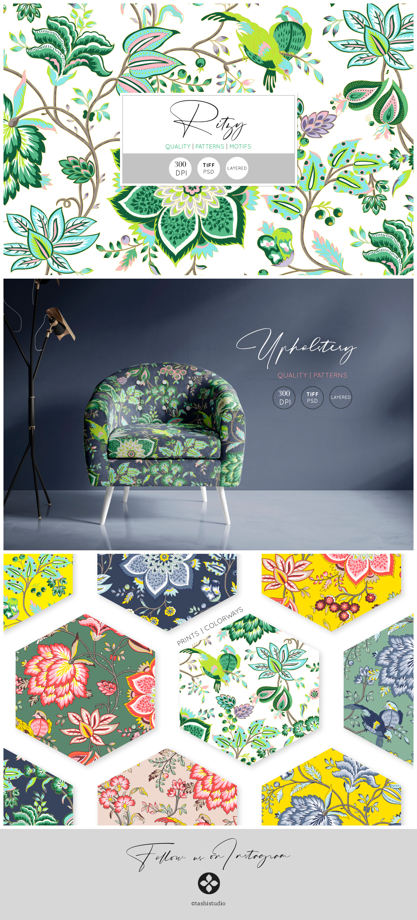 Ritzy, Luxurious Pattern Set!, a Pattern Graphic by TSTUDIO