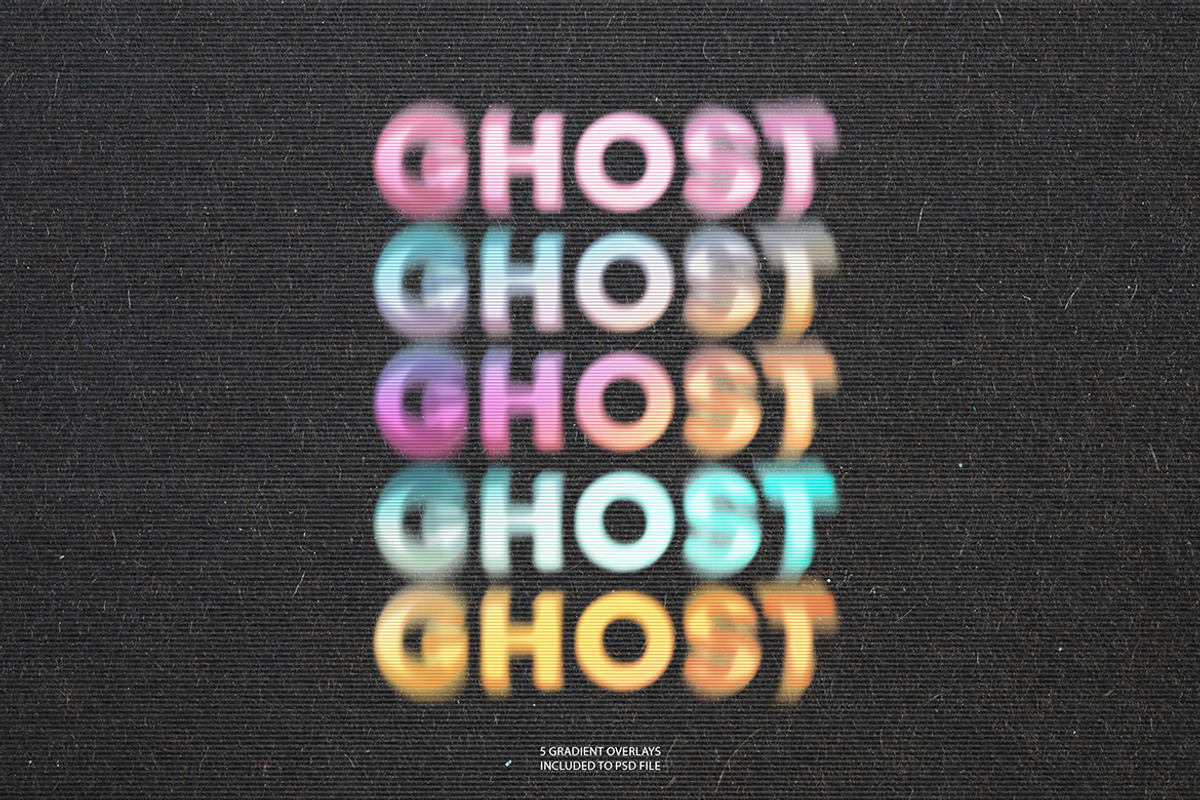 Ghosted Distortion Text Effect, a Layer Style Add-On by Milka