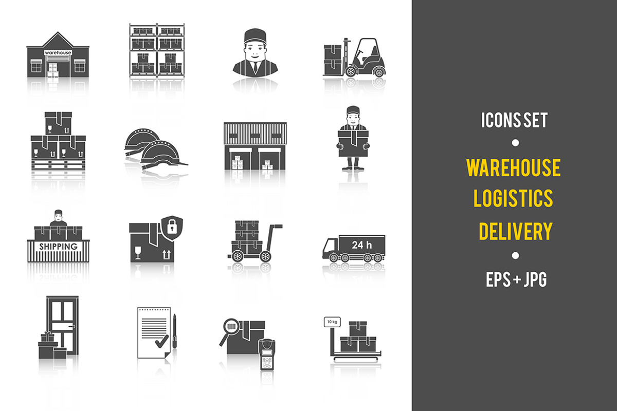 Warehouse and Logistics icons set, an Icon by LoveDesignShop
