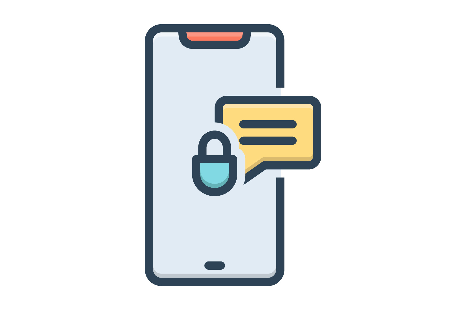 Private secure color icon, an Icon by Creative priyanka