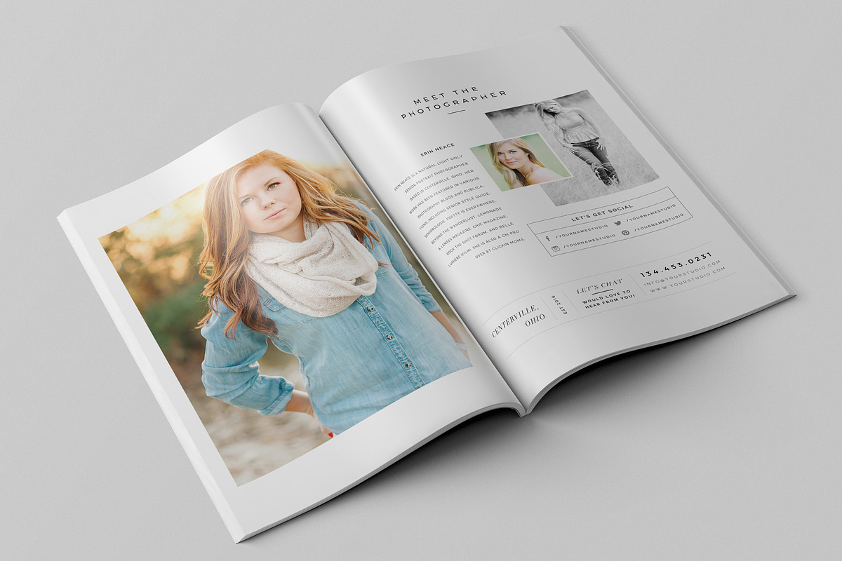 Senior Photography Magazine Template, a Magazine Template by By ...