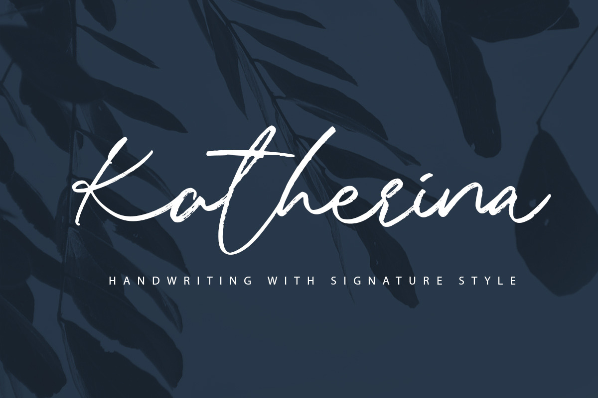 Katherina its a handwriting with signature style and brush texture.