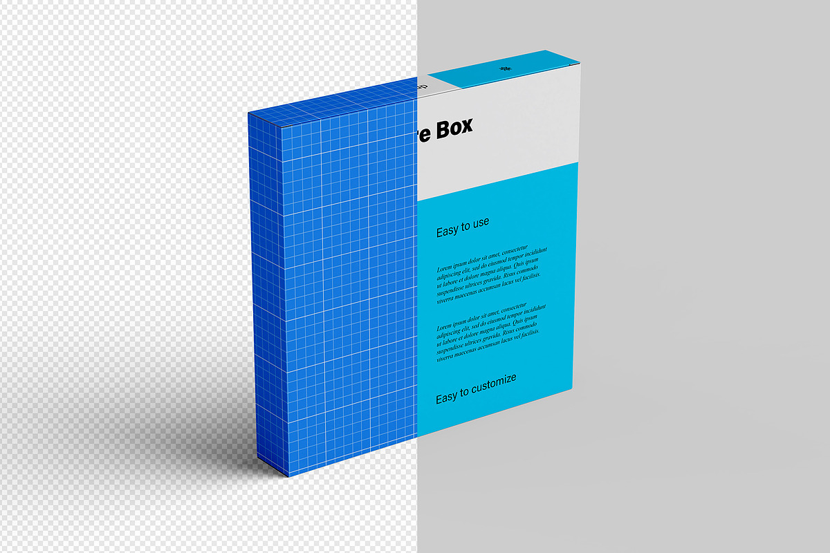 Slim Square Box Mockups - 6 views, a Mockup by Illusiongraphic