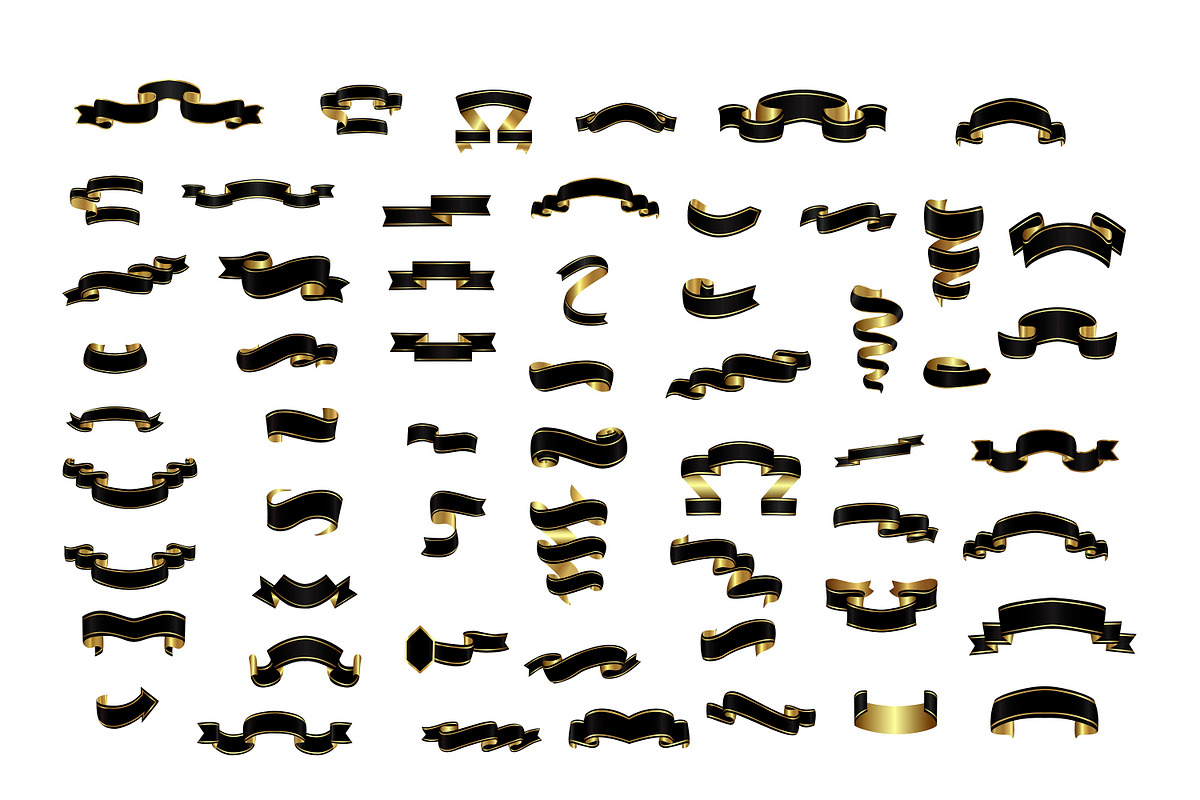 Vintage Ribbons, Borders, Frames. | Creative Market