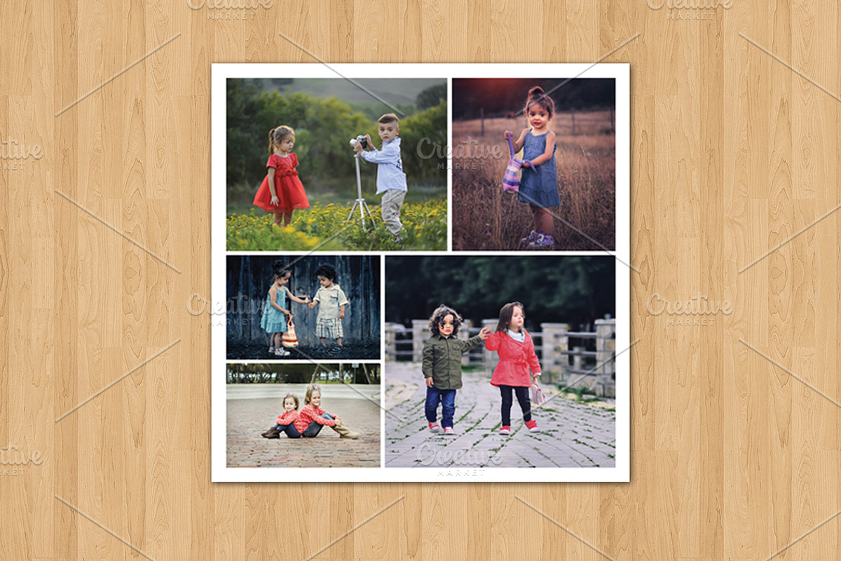 20x20 Photo Collage Template-V313, a Flyer Template by Template Shop