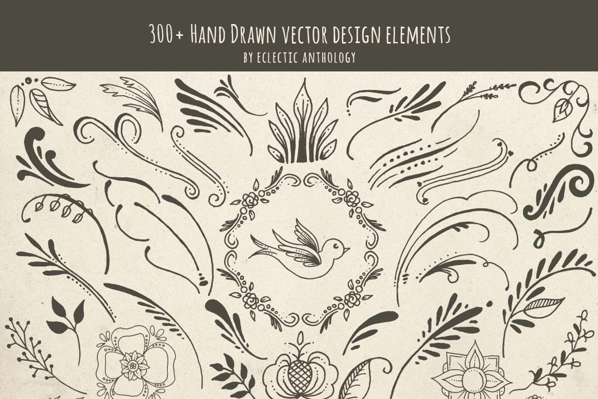 Hand Drawn Vector Design Elements, an Illustration by Eclectic Anthology