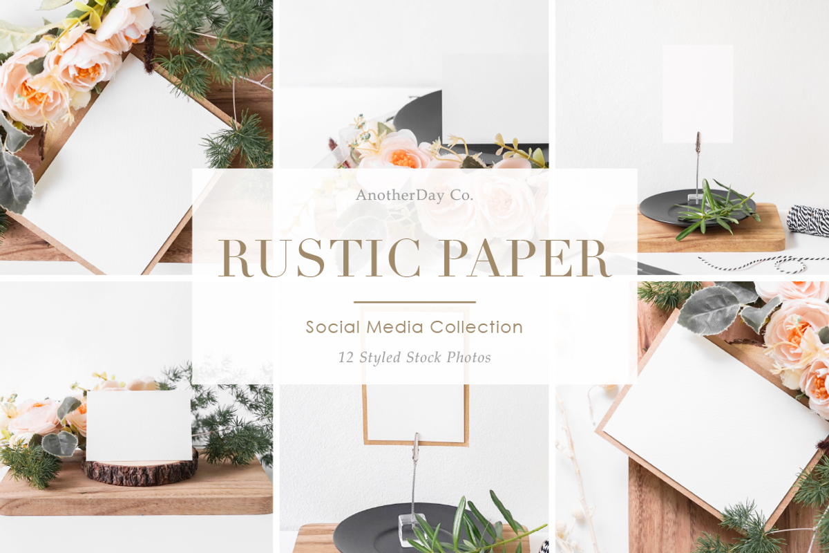 Rustic Paper Styled Stock Photos, a Print Template by Anotherday Co ...