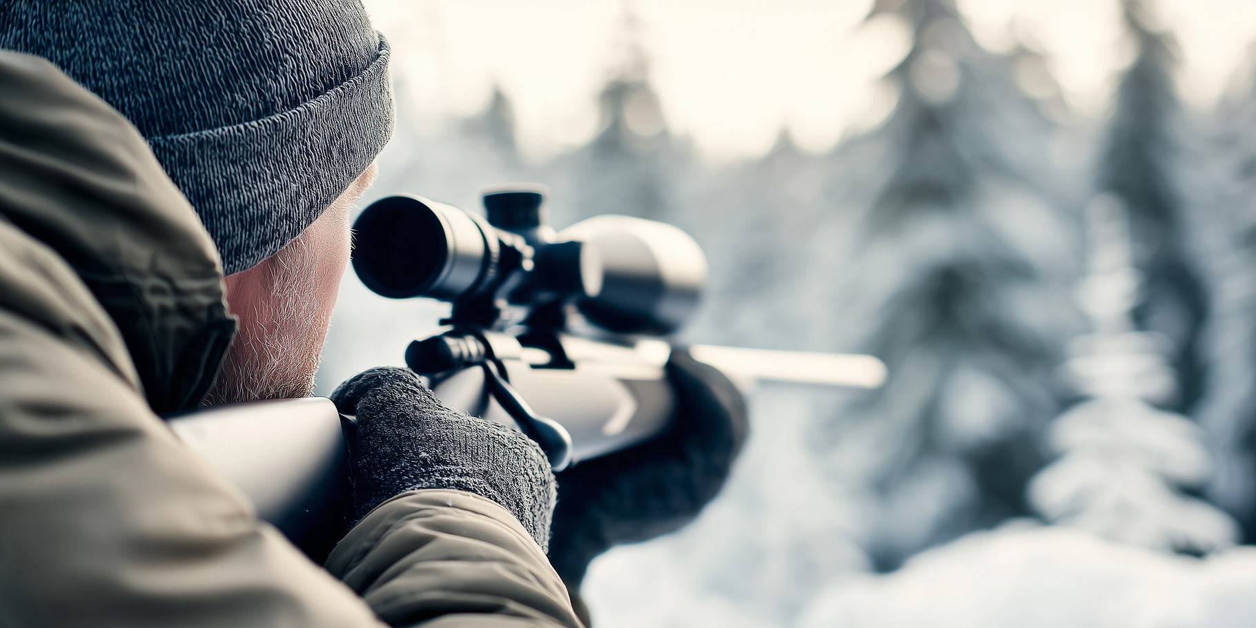 Hunter aiming a scoped rifle, a Sports & Recreation Photo by MistyDay