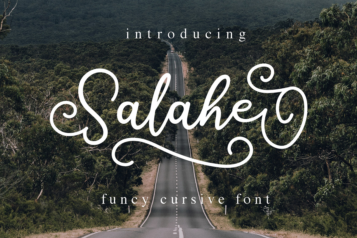 Salahe - a funcy cursive font, a Script Font by alphArtype