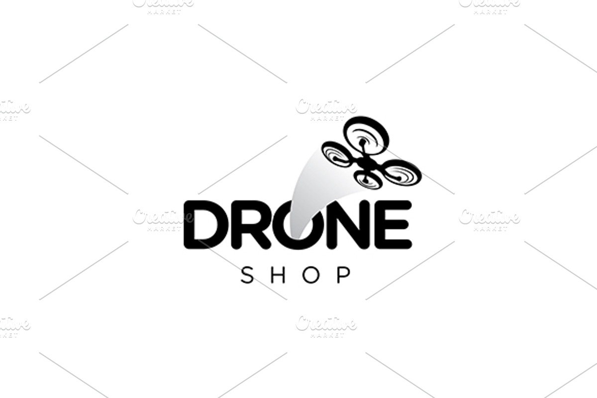 Drone quadcopter vector logo, a Branding & Logo Template by Urazovsky ...