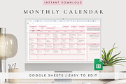Digital Monthly Calendar Template, a Templates & Theme by BRANDcontent