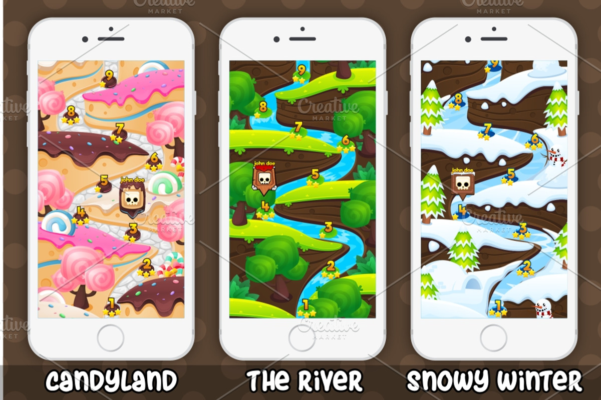 Game Level Maps Pack, an Illustration by pzUH