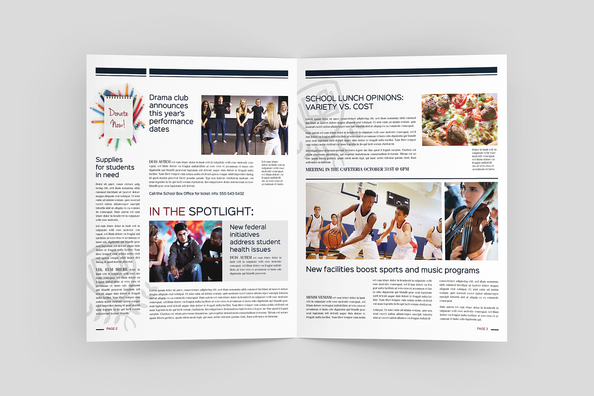 High School Newsletter Template