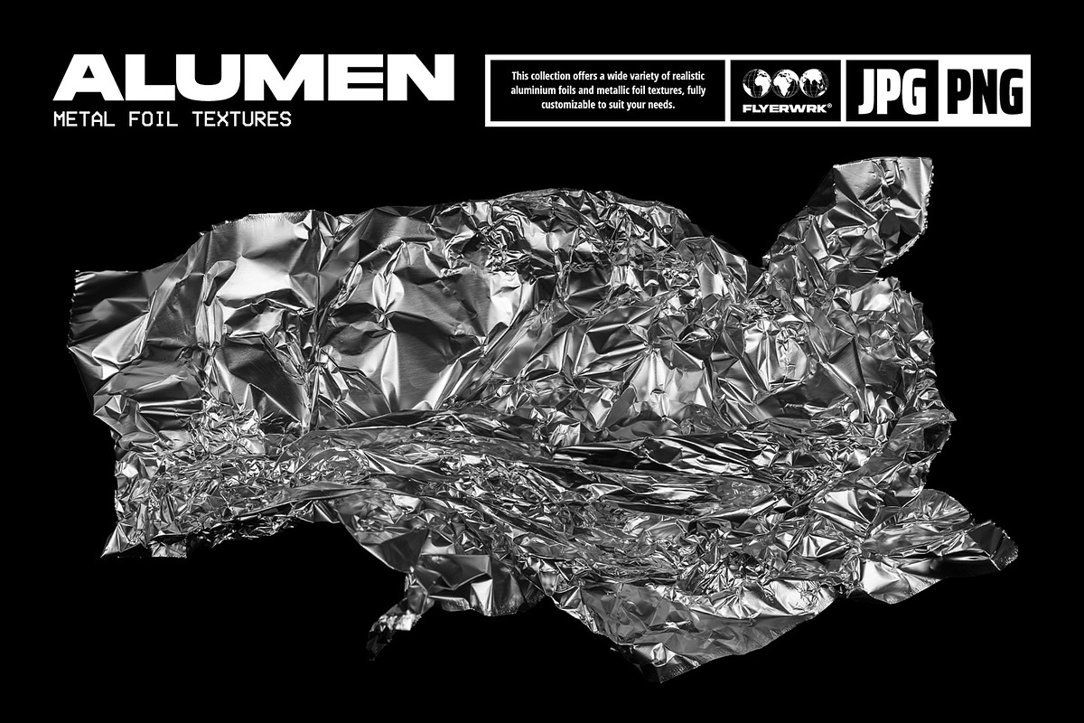 Alumen - Metal Foil Textures, a Texture Graphic by FLYERWRK