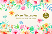Watercolor Clipart Warm Welcome, an Illustration by Corner Croft