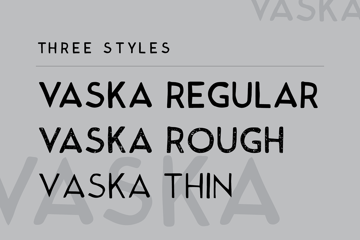 Vaska - Hand drawn, bold, powerful, a Sans Serif Font by Midnight Grim