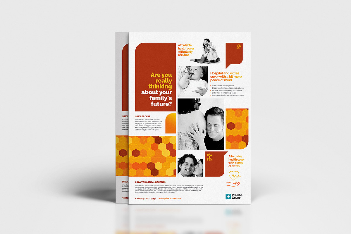 Health Insurance Poster Template, a Flyer Template by BrandPacks