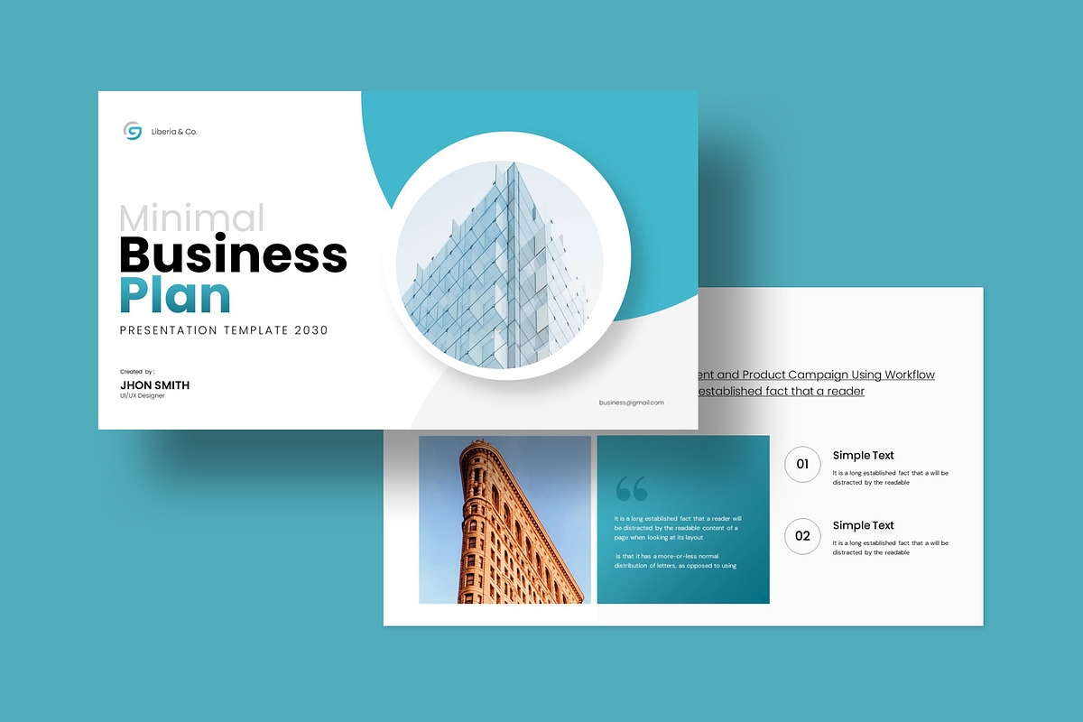 Minimal Business Plan Template, a Presentation Template by evgenystudio