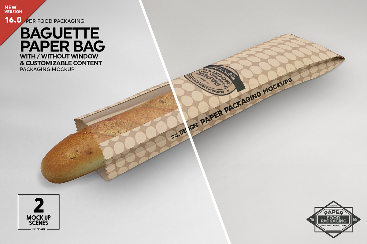 Long Paper Window Bags Mockup, a Packaging Mockup by INCDesign