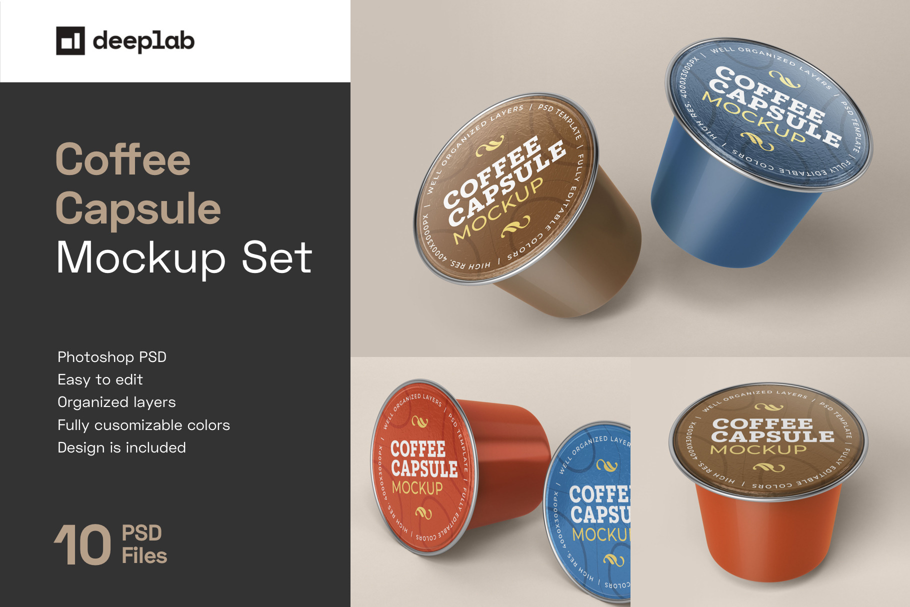 Coffee Capsule Mockup | Packaging, a Cups & Container Mockup by Deeplab