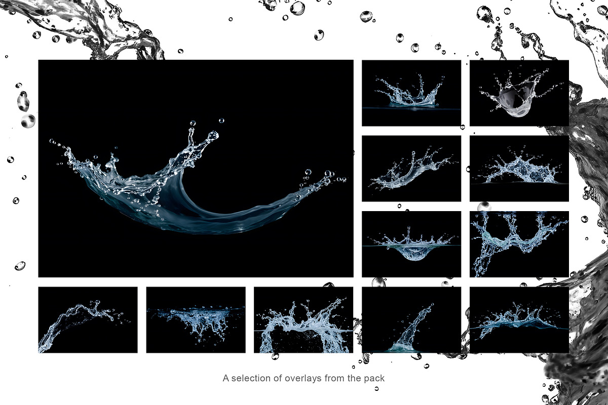 Realistic Water Splash Overlays, a Texture Graphic by Cursedesign ...