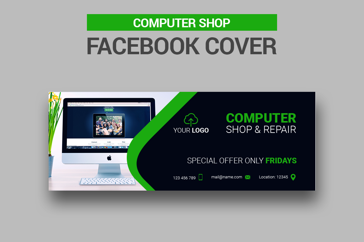 Computer Shop Facebook Cover, a Social Media Template by UNIK Agency