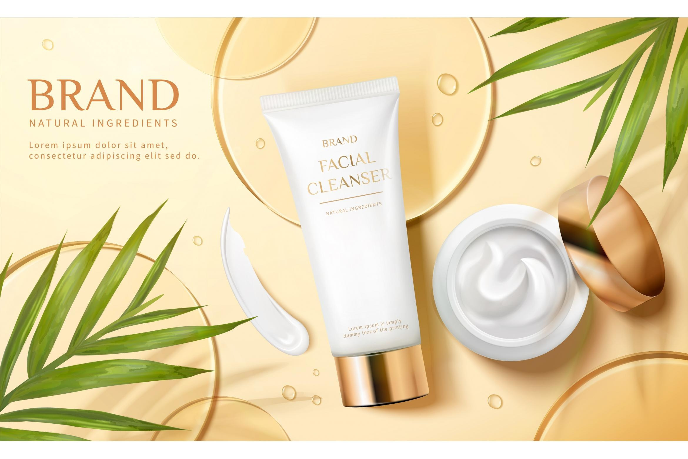 3d face cream cosmetic ad, a Flyer Template by TotallypicRF | Creative ...