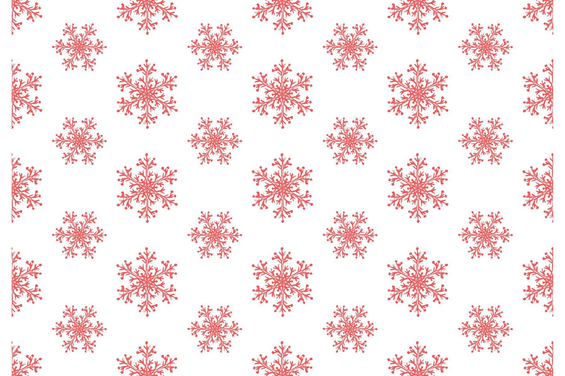 Red snowflakes seamless pattern. Winter christmas background, an Object ...