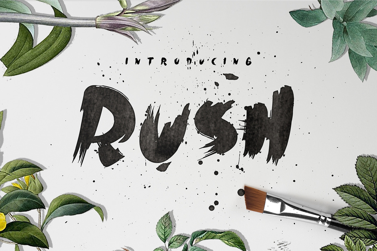 Rush Brush Font, a Font by Maxim apperian