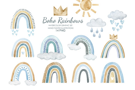 Pastel Rainbow Clipart + Vector | Illustrations ~ Creative Market