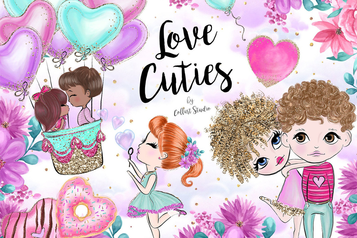 Valentine's Day Clip Art, an Illustration by Collart Studio | Creative ...